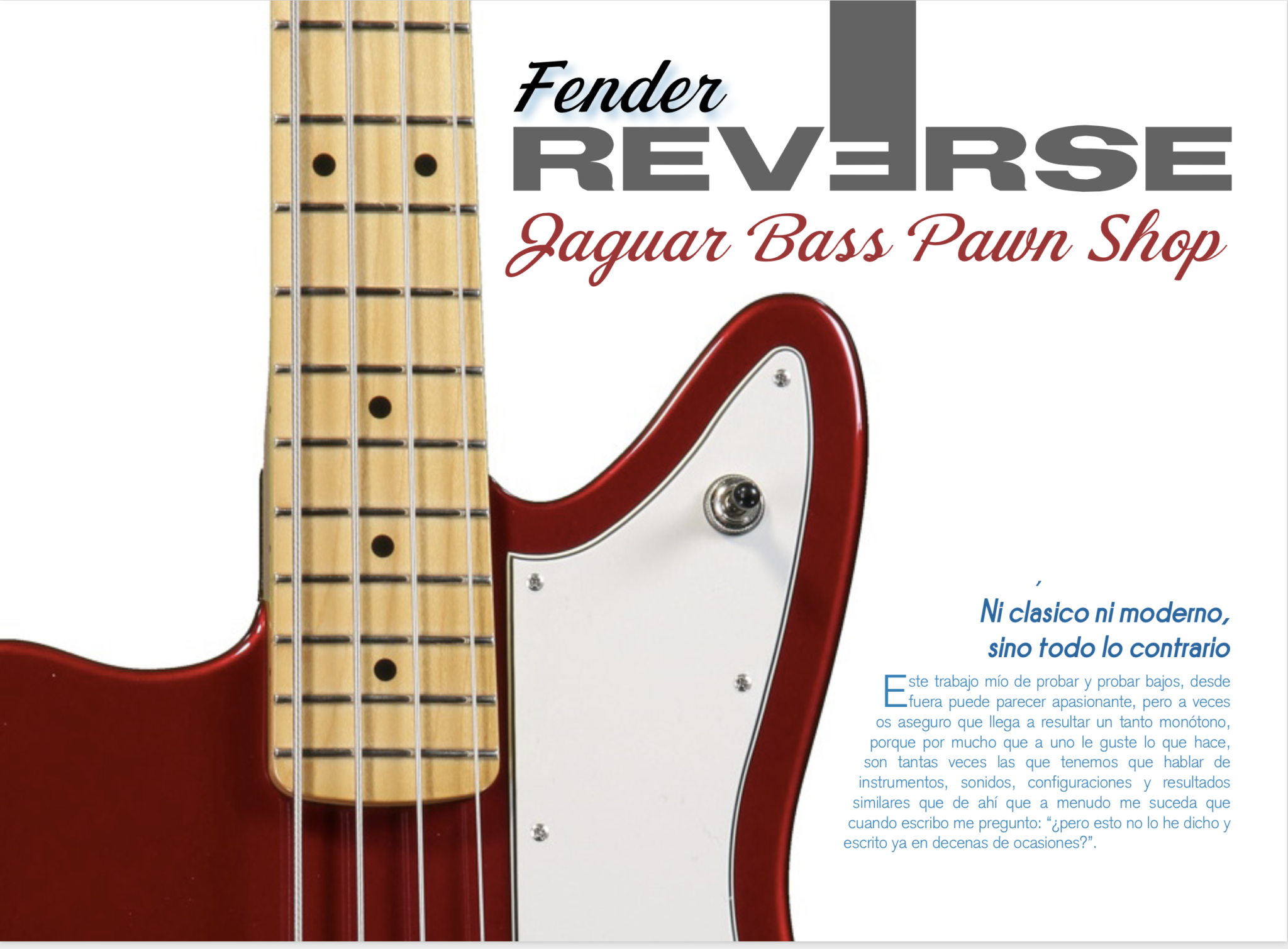 Fender Reverse Jaguar Bass - Bajos y Bajistas